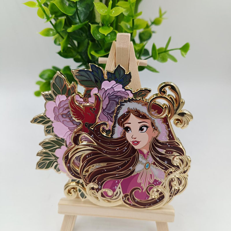 Best Ana enamel pins pin on pin gold plate 3D effect with print details ...